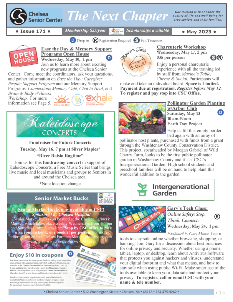 Newsletters - Chelsea Senior Center