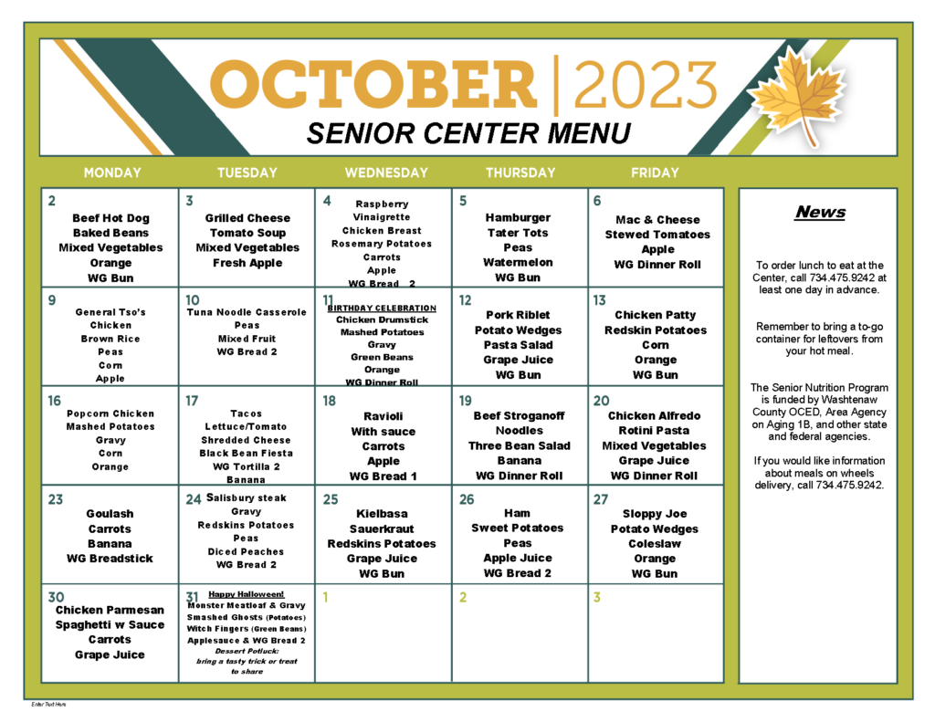 Senior Nutrition Program - Chelsea Senior Center