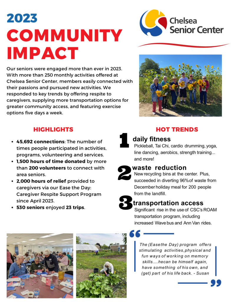 Community Impact Report - Chelsea Senior Center